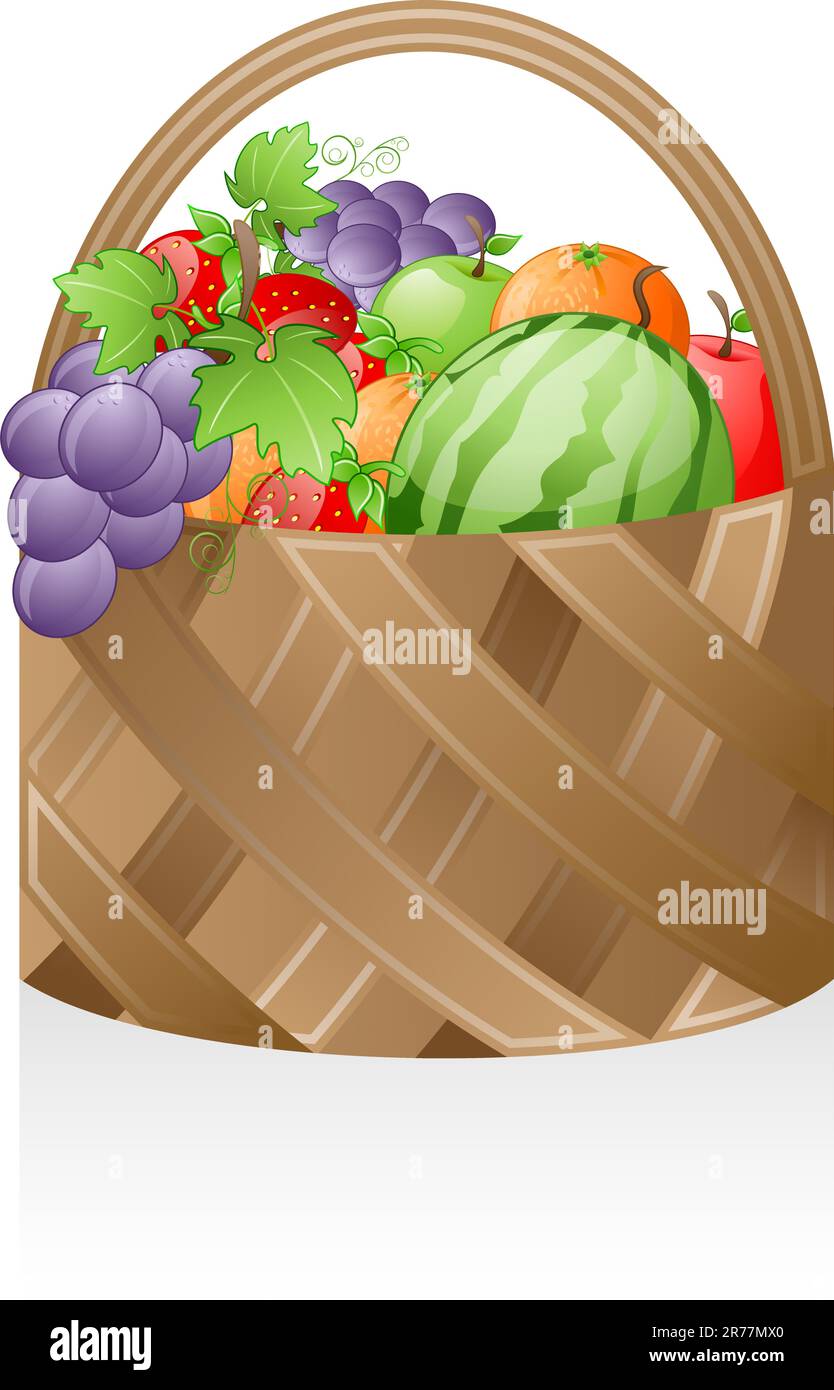Harvest basket garden Stock Vector Images - Alamy