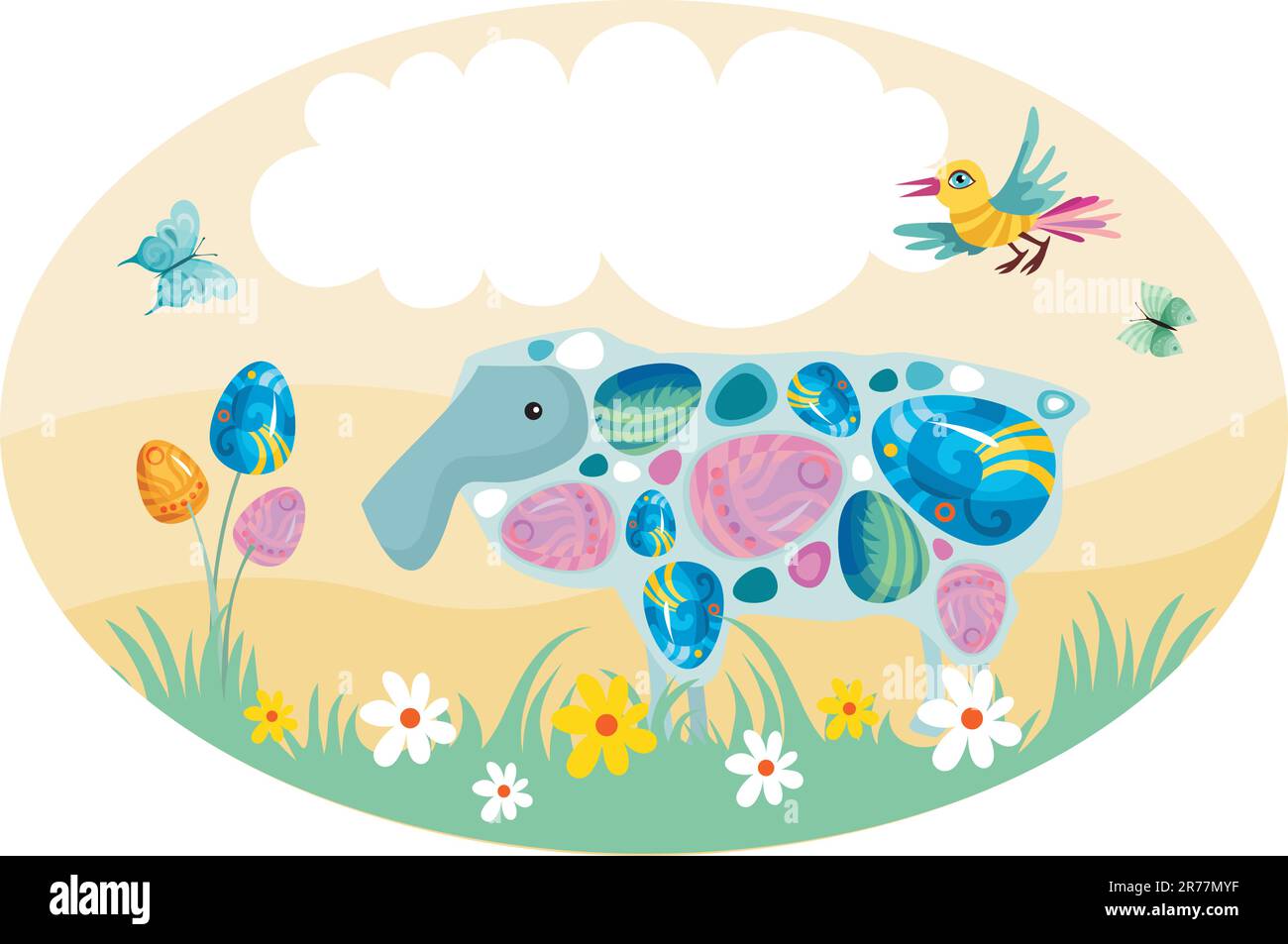 vector illustration of a easter sheep Stock Vector Image & Art - Alamy