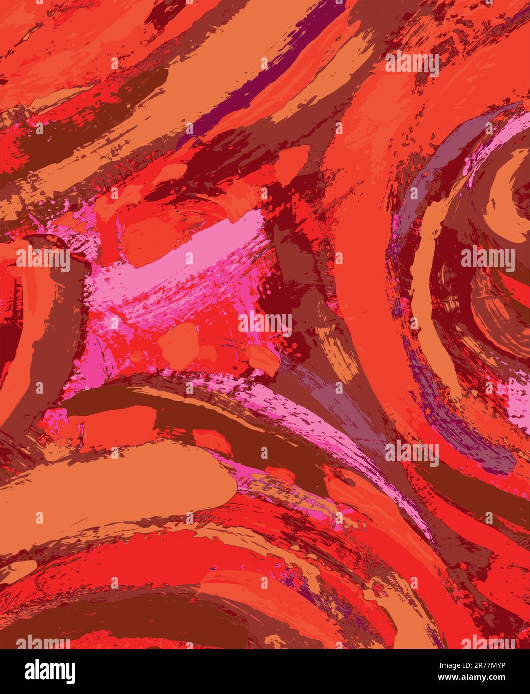 Colorful abstract art acrylic painting Stock Vector Images - Alamy