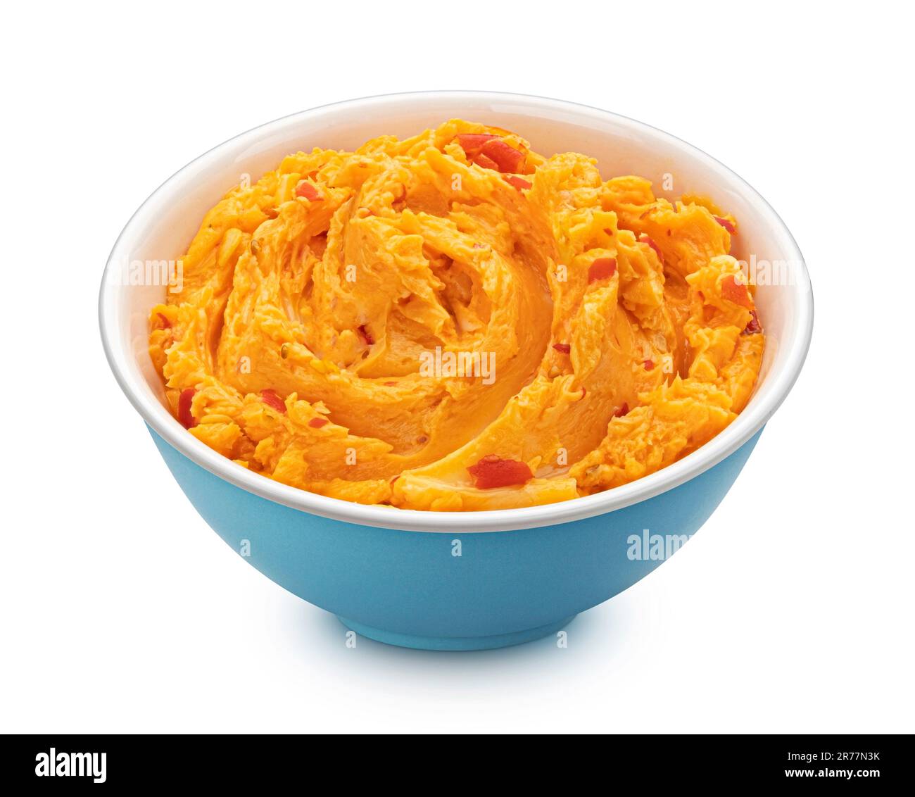 Spicy red chili pepper butter isolated on white background, full depth ...