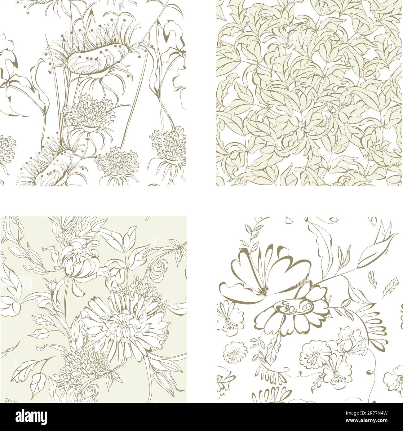 Set of seamless wallpaper Stock Vector Image & Art - Alamy