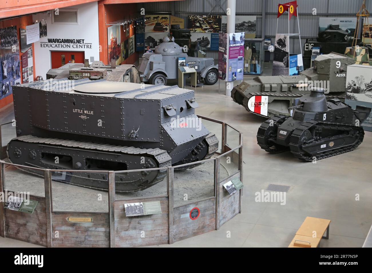 WW1 vehicles, The Tank Museum, Bovington Camp, Dorchester, Dorset ...