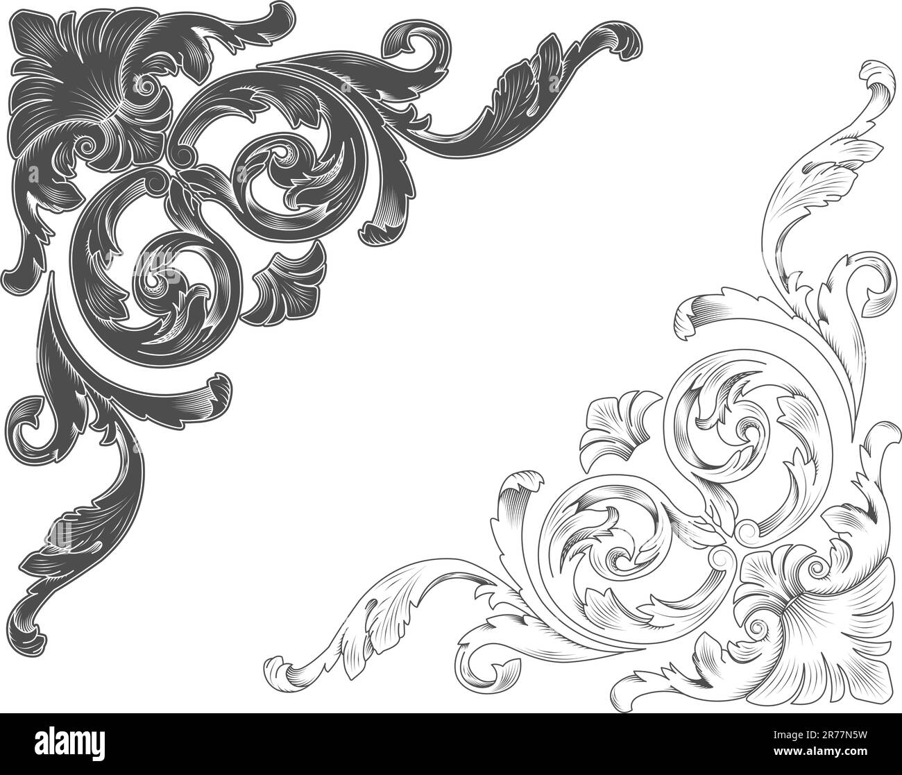 Vintage ornamental acanthus leaf hi-res stock photography and images ...