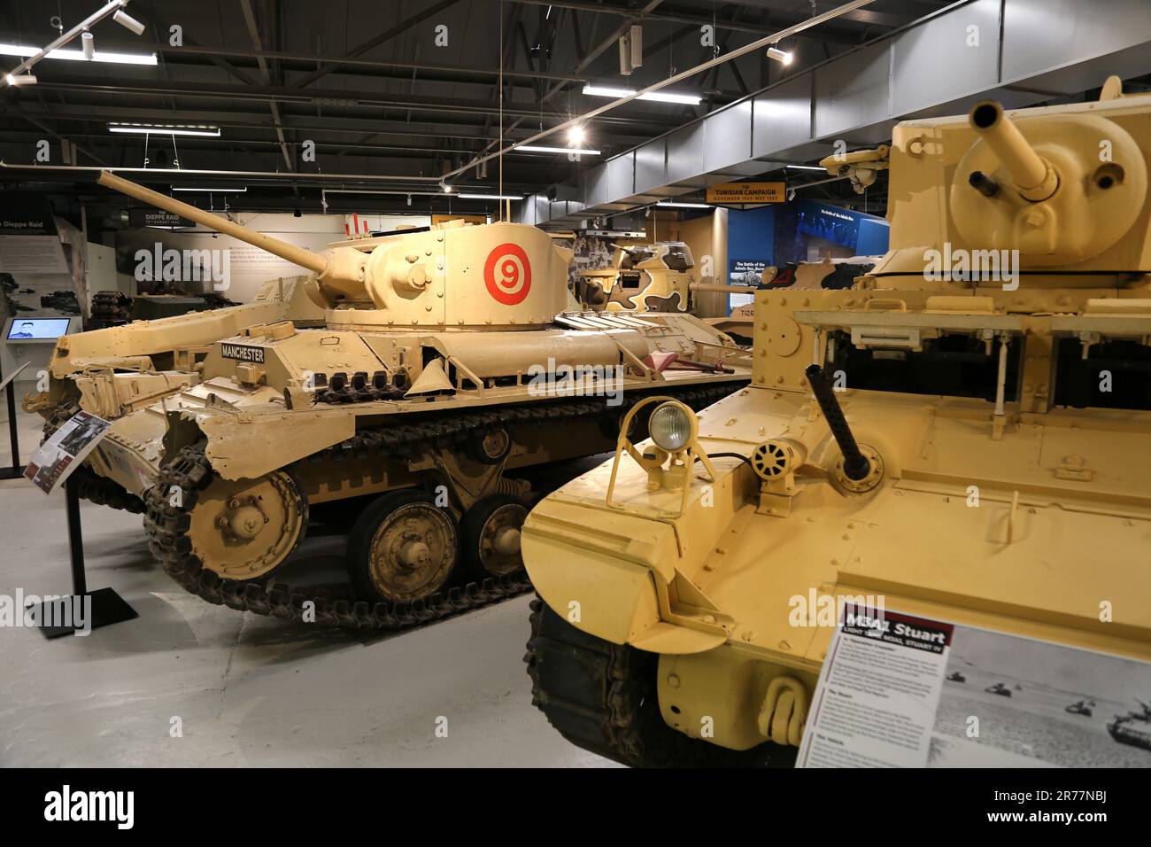 WW2 British Valentine II and US M3A1 Stuart IV, The Tank Museum ...