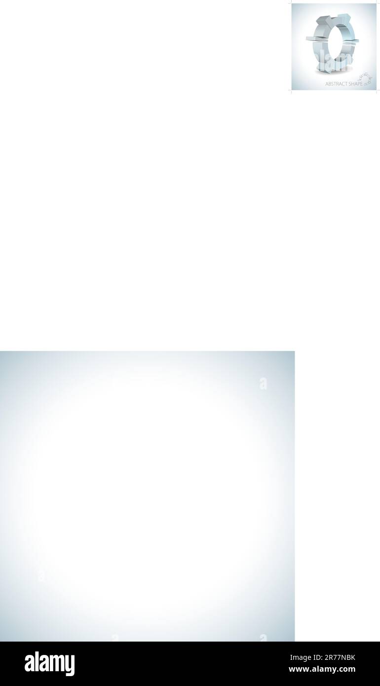 Light blue abstract 3D shape on light background Stock Vector Image ...