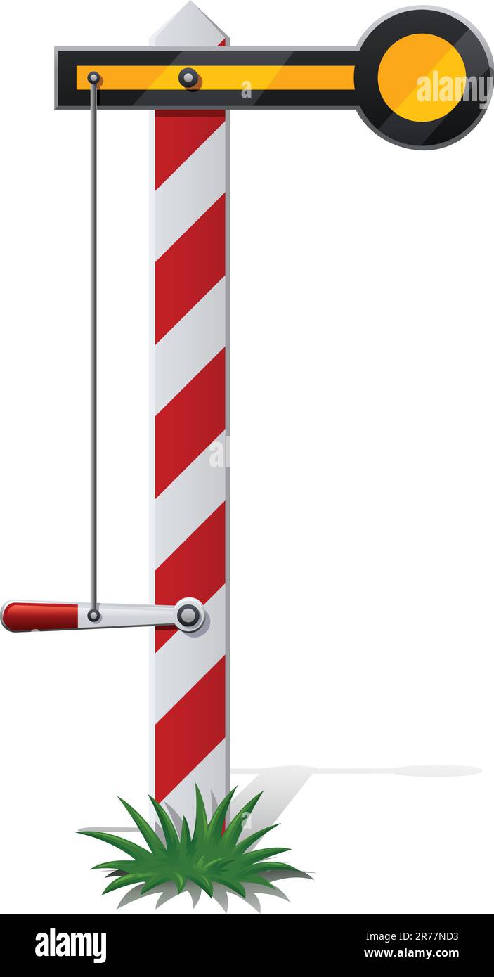 railroad semaphore vector illustration isolated on white background ...