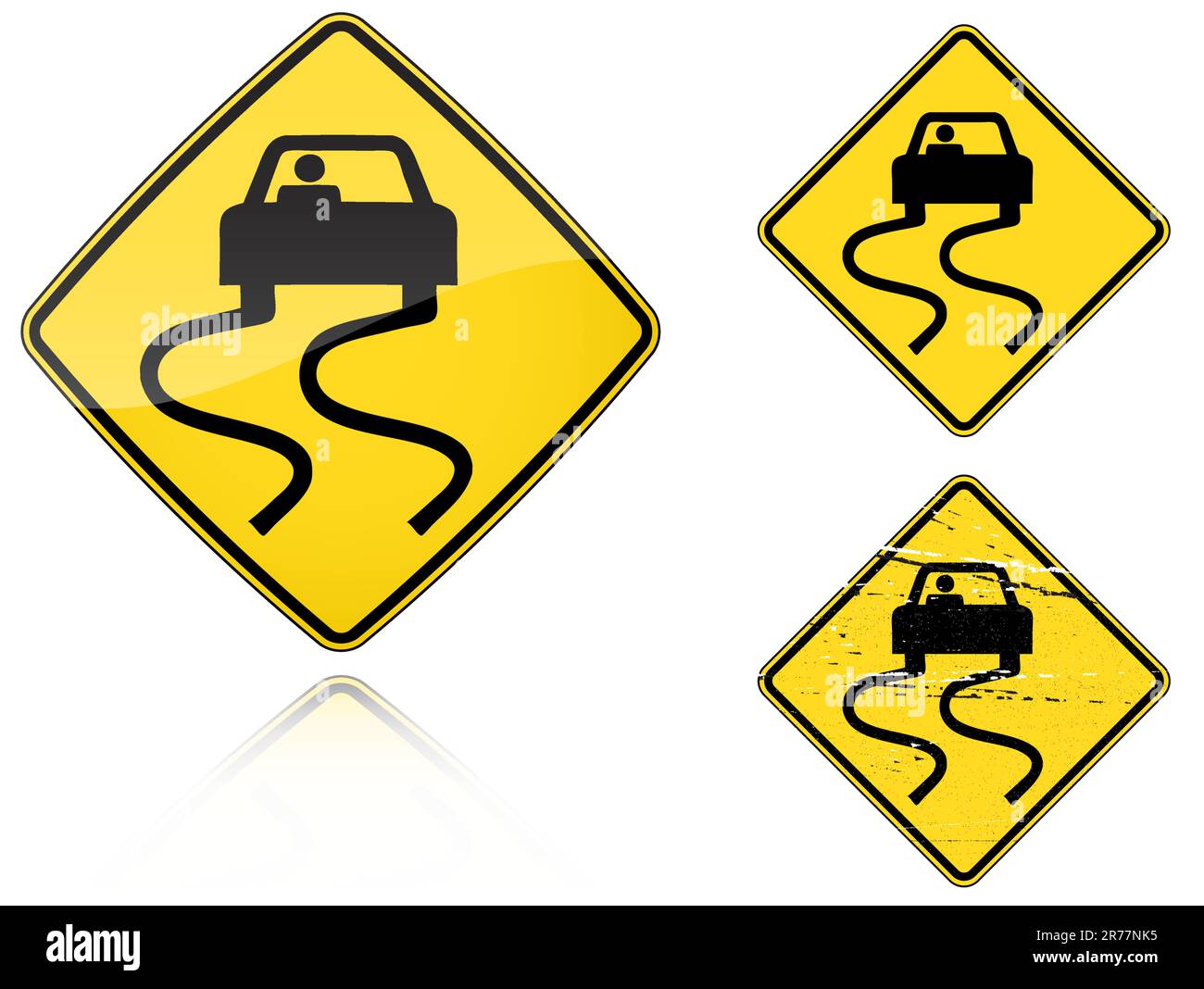 Vehicle on wet road Stock Vector Images - Alamy