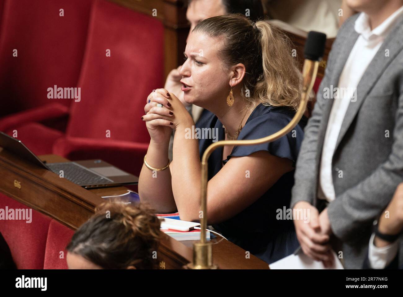 Paris, France. 13th June, 2023. Deputy, Mathilde Panot attends a ...