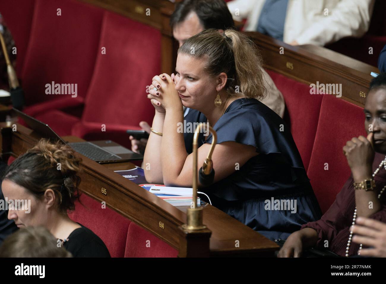 Paris, France. 13th June, 2023. Deputy, Mathilde Panot attends a ...