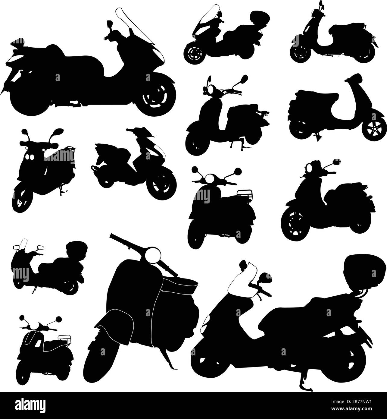 Scooter Motorcycle Vector Stock Vector Image And Art Alamy 