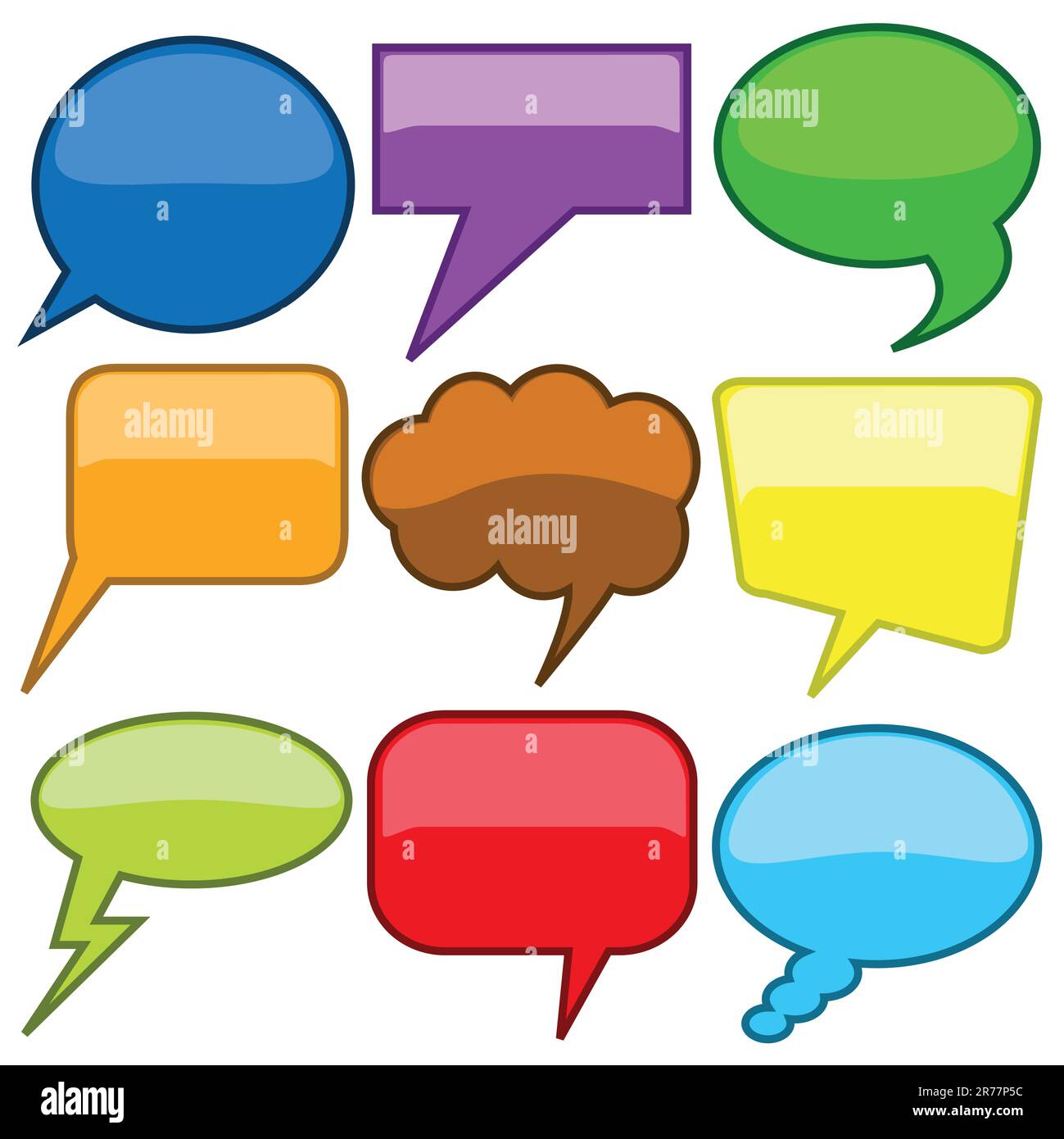 vector set of various dialog bubbles Stock Vector Image & Art - Alamy