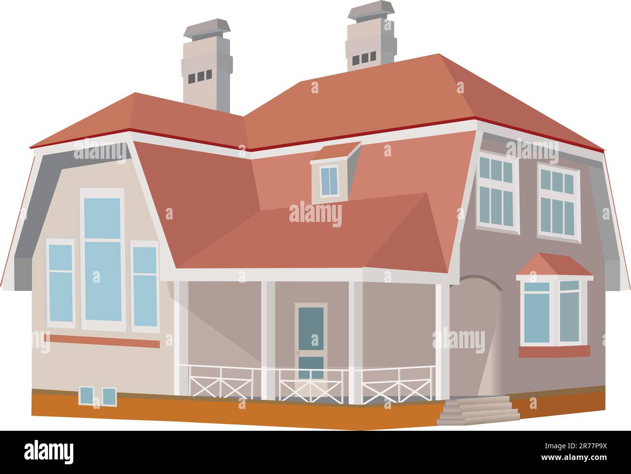Cottage (Detailed). Vector illustration for you design Stock Vector ...