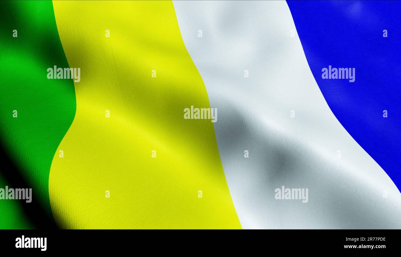 3D Illustration of a waving Czech city flag of Breclav Stock Photo - Alamy