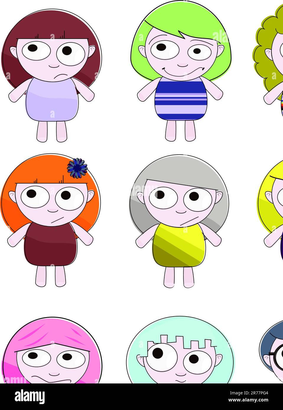 Set of cartoon children. Humor Stock Vector Image & Art - Alamy