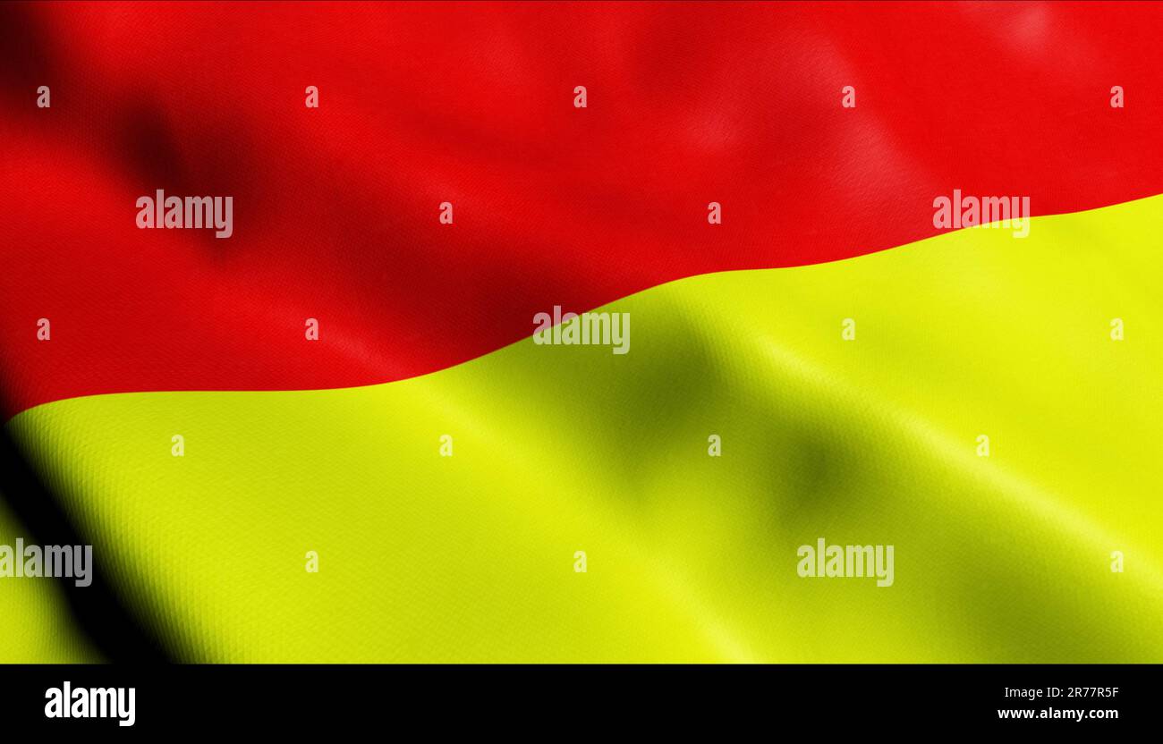 3D Illustration of a waving Czech city flag of Novy Bor Stock Photo - Alamy