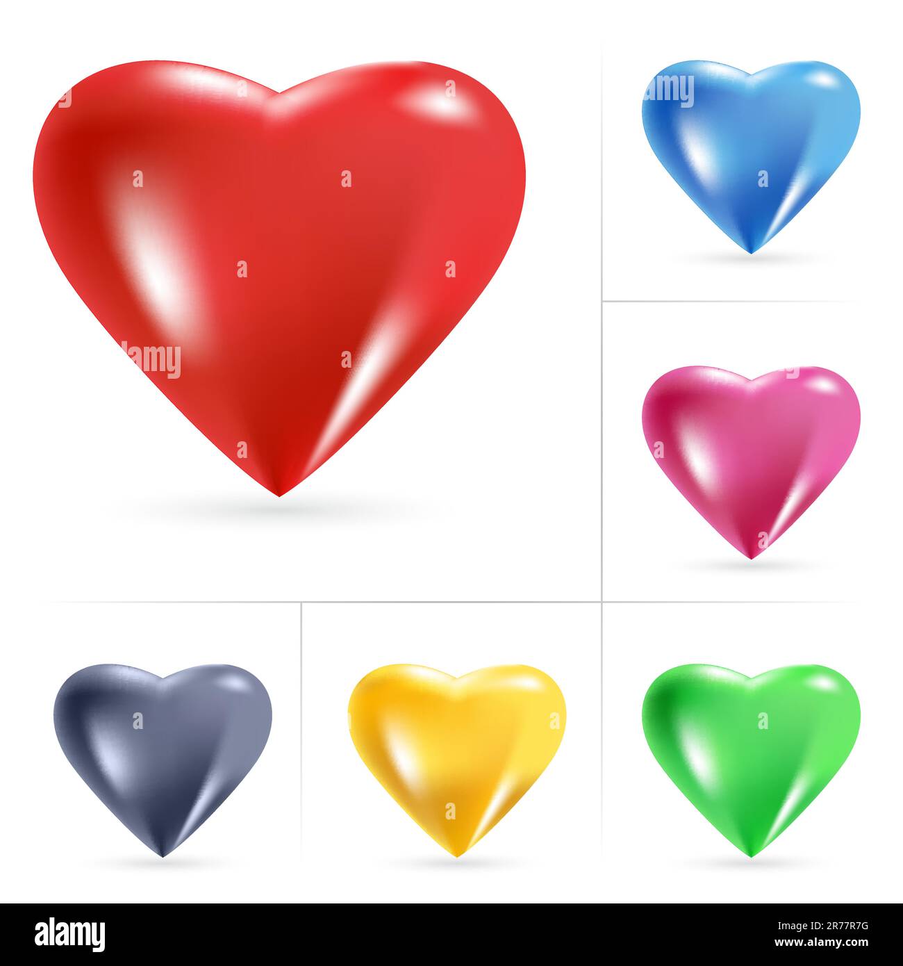 Heart Icons. Vector illustration on white background Stock Vector Image ...