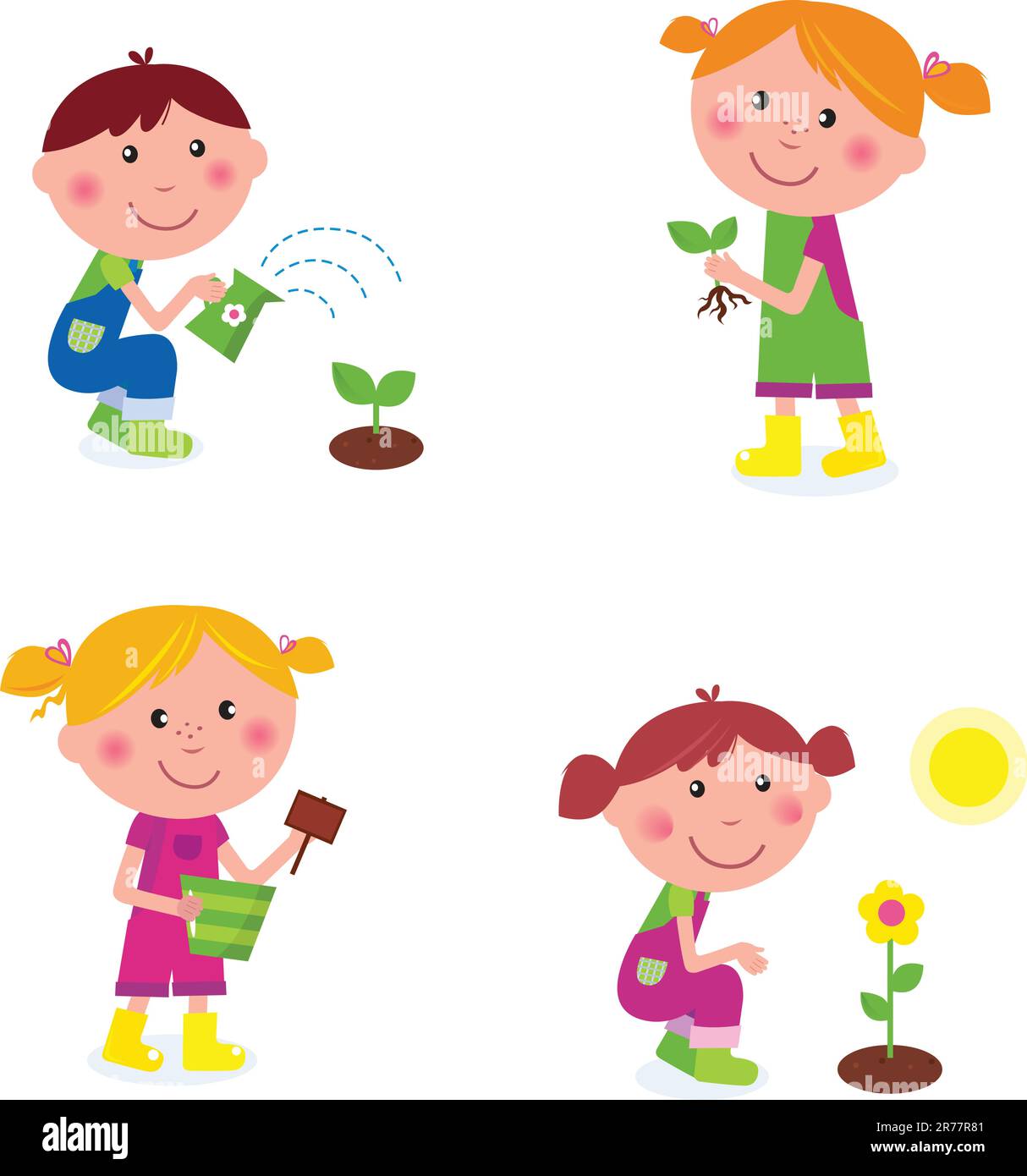 Juvenile plants Stock Vector Images - Alamy