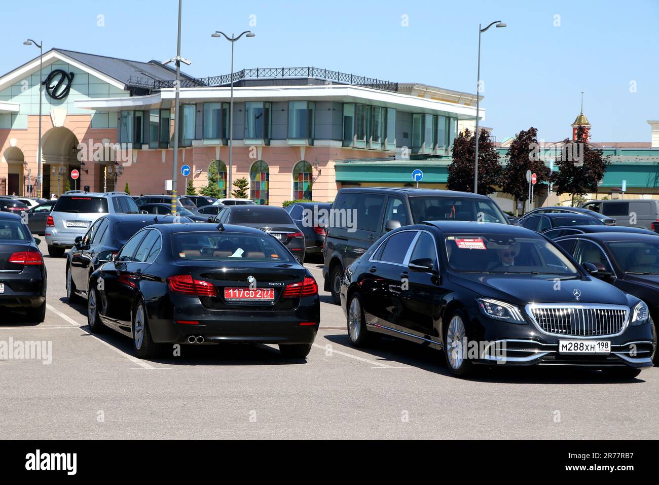 Russian Federation. Saint-Petersburg. Parking at the shopping center ...