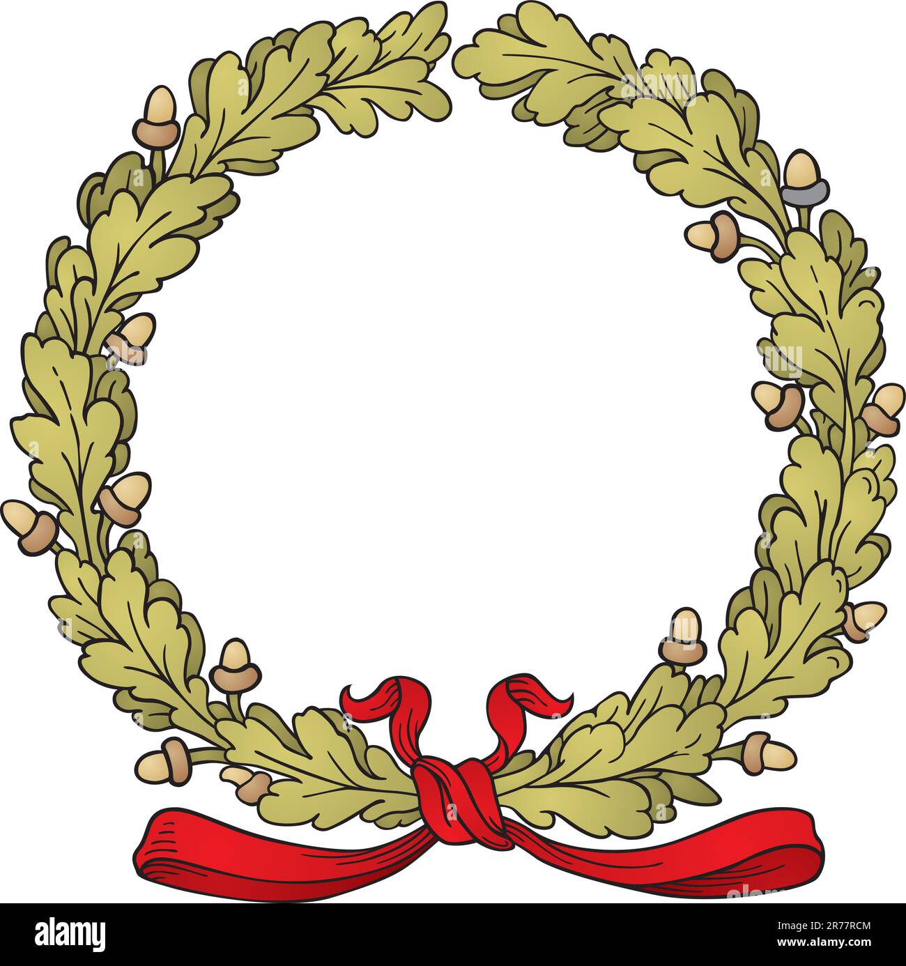 Oak Wreath vector Stock Vector Image & Art - Alamy