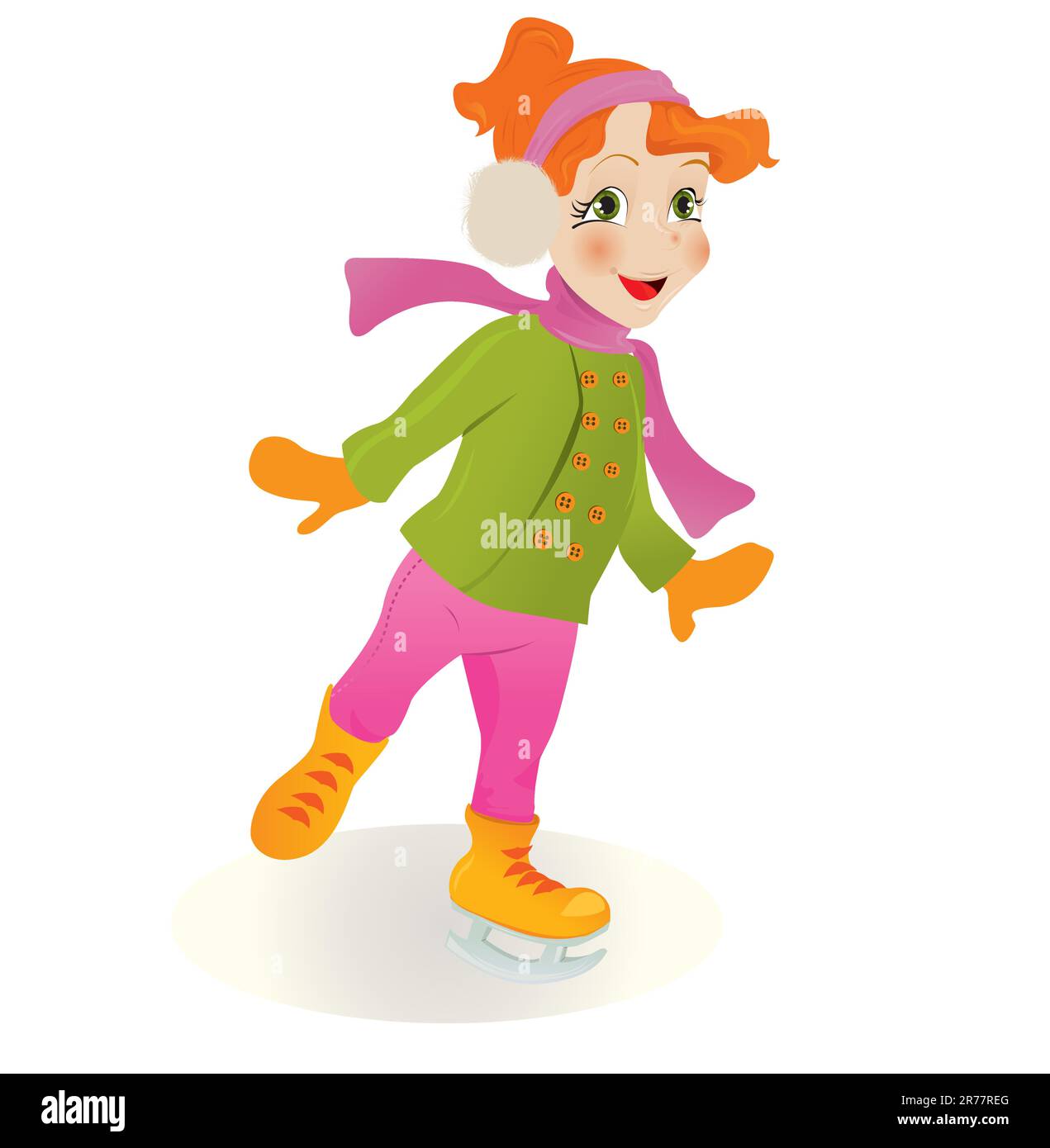 Winter sports girl Stock Vector Images - Alamy