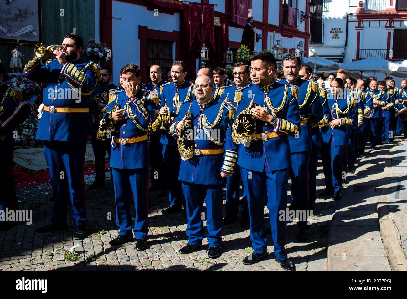 Music band participating at the Corpus Christi procession, an age-old ...