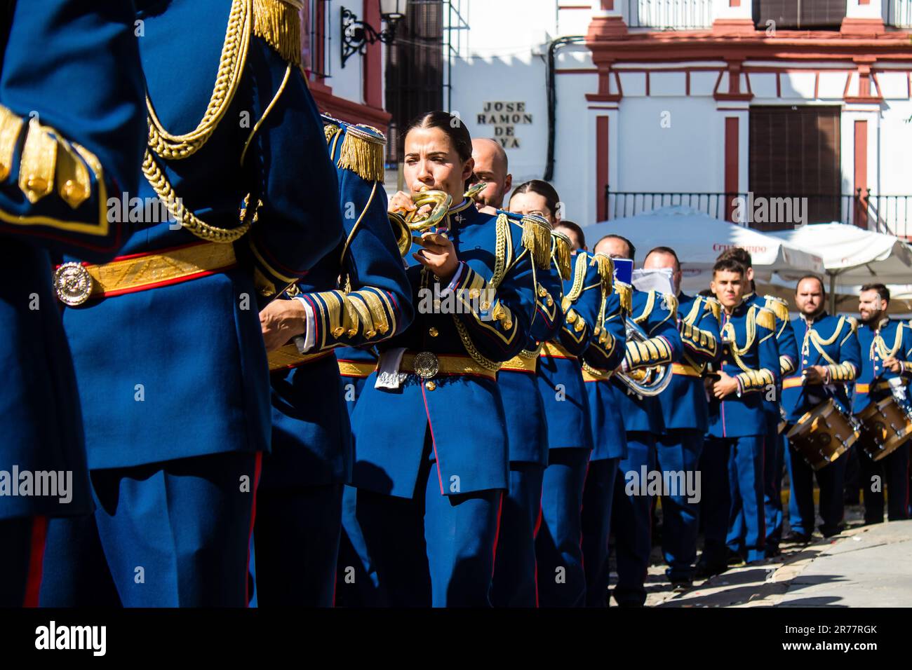 Music band participating at the Corpus Christi procession, an age-old ...