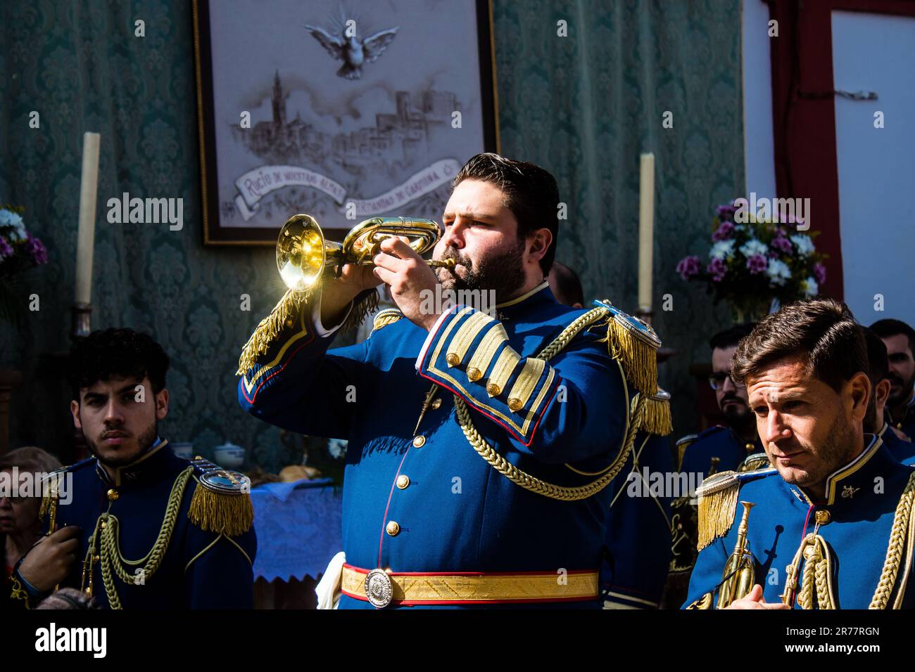 Music band participating at the Corpus Christi procession, an age-old ...