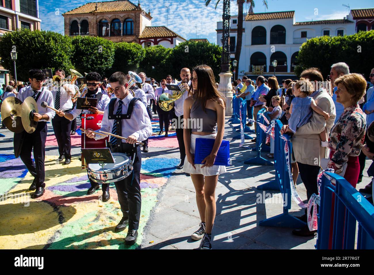 Music band participating at the Corpus Christi procession, an age-old ...