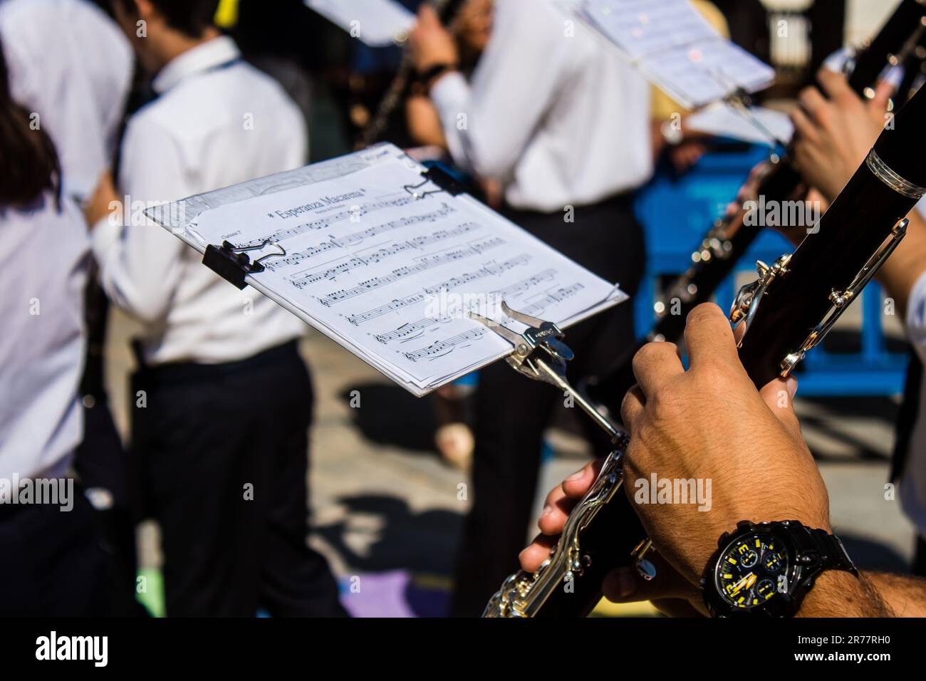 Music band participating at the Corpus Christi procession, an age-old ...