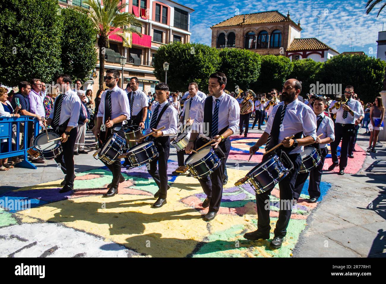 Music band participating at the Corpus Christi procession, an age-old ...
