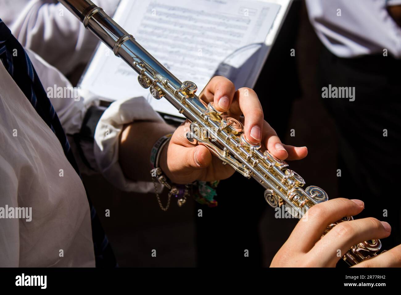 Music band participating at the Corpus Christi procession, an age-old ...