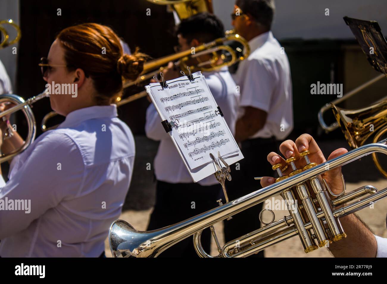Music band participating at the Corpus Christi procession, an age-old ...