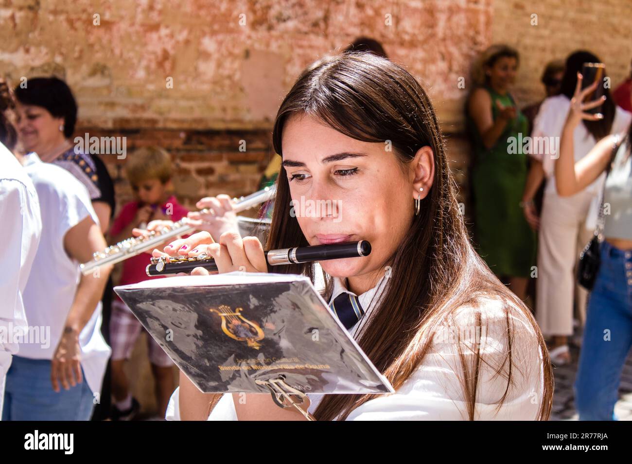 Music band participating at the Corpus Christi procession, an age-old ...