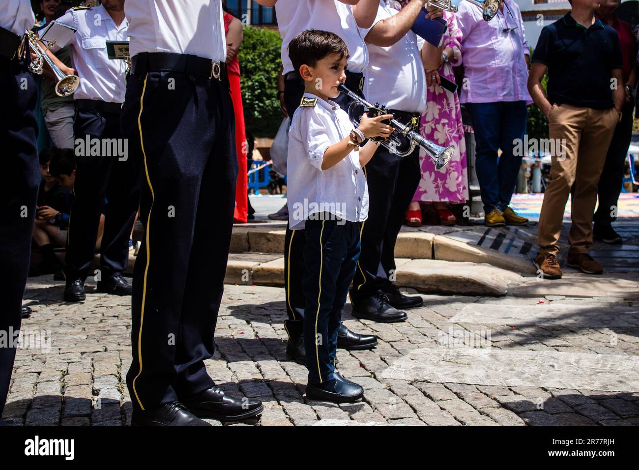 Music band participating at the Corpus Christi procession, an age-old ...