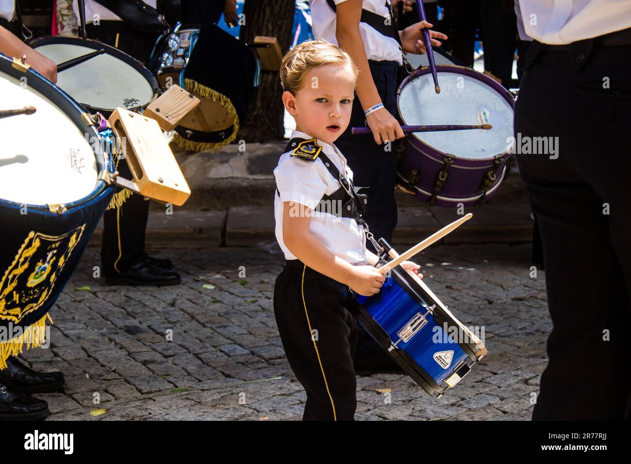 Music band participating at the Corpus Christi procession, an age-old ...