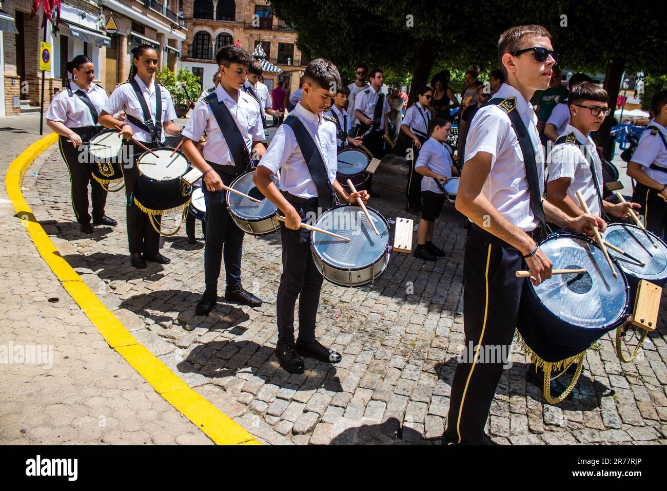 Music band participating at the Corpus Christi procession, an age-old ...