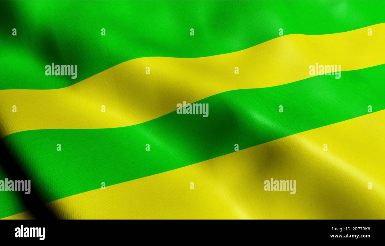 3D Illustration of a waving Czech city flag of Vodnany Stock Photo - Alamy