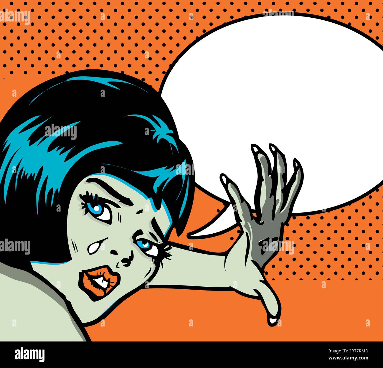 Distraught Woman A look of terror Stock Vector Image & Art - Alamy