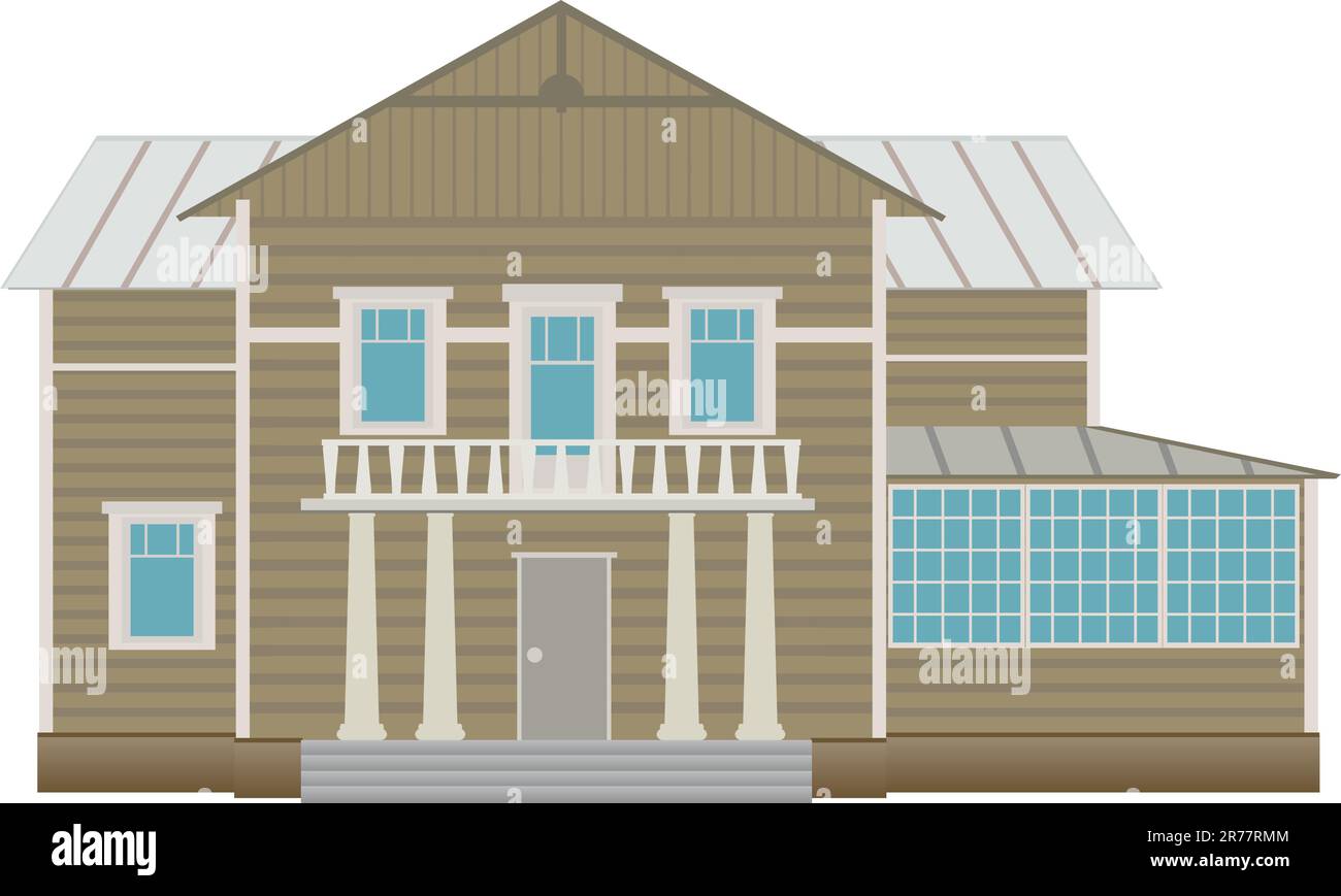 Cottage (Detailed). Vector illustration for you design Stock Vector ...