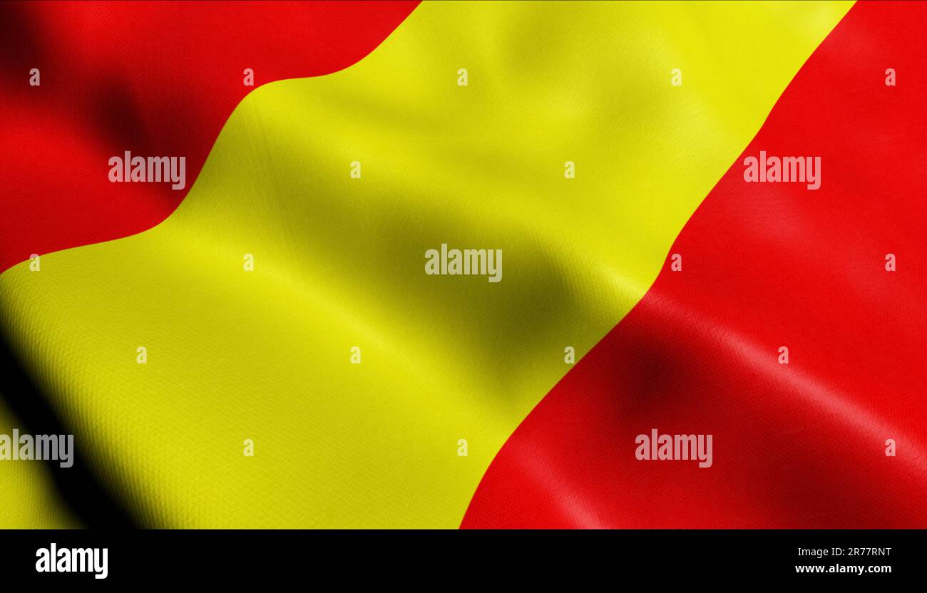 3D Illustration of a waving Czech city flag of Mimon Stock Photo - Alamy