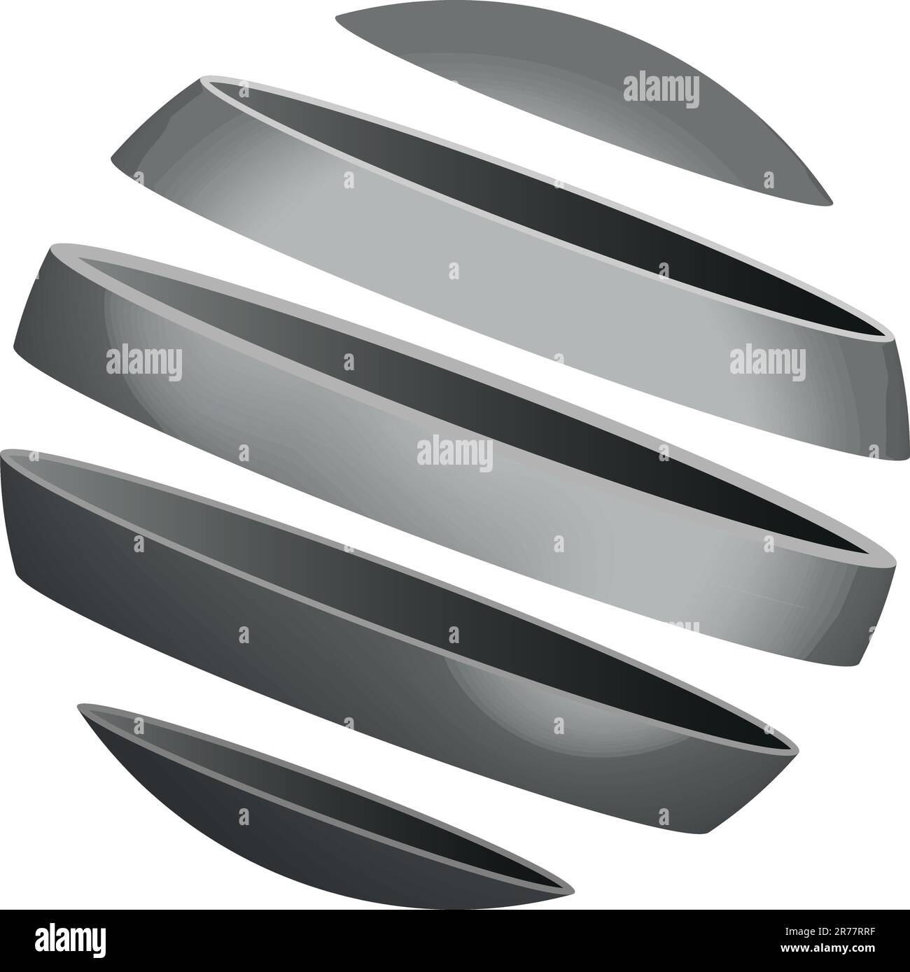 illustration of a sliced metallic sphere Stock Vector Image & Art - Alamy