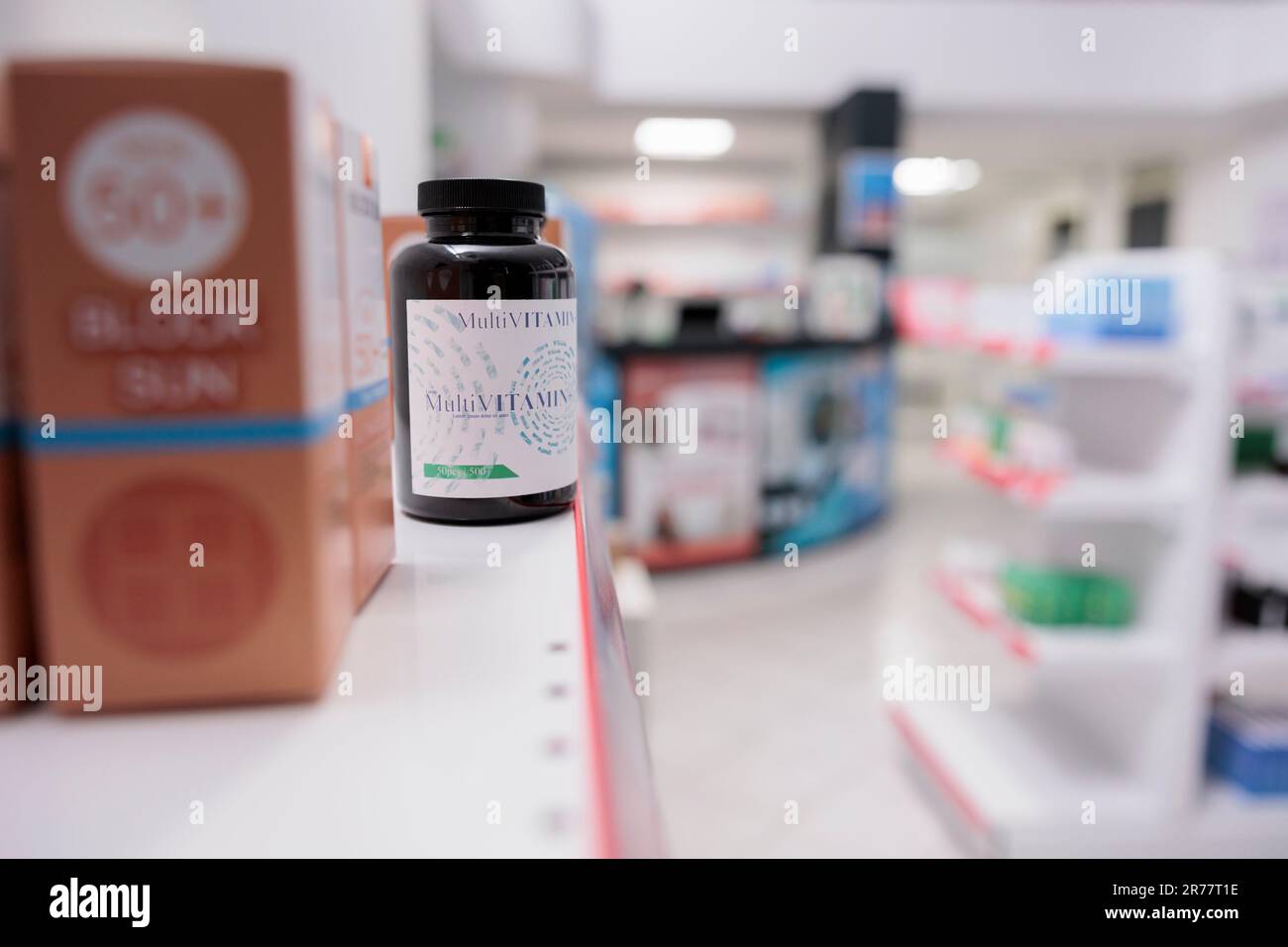 Empty pharmacy store filled boxes hi-res stock photography and images ...