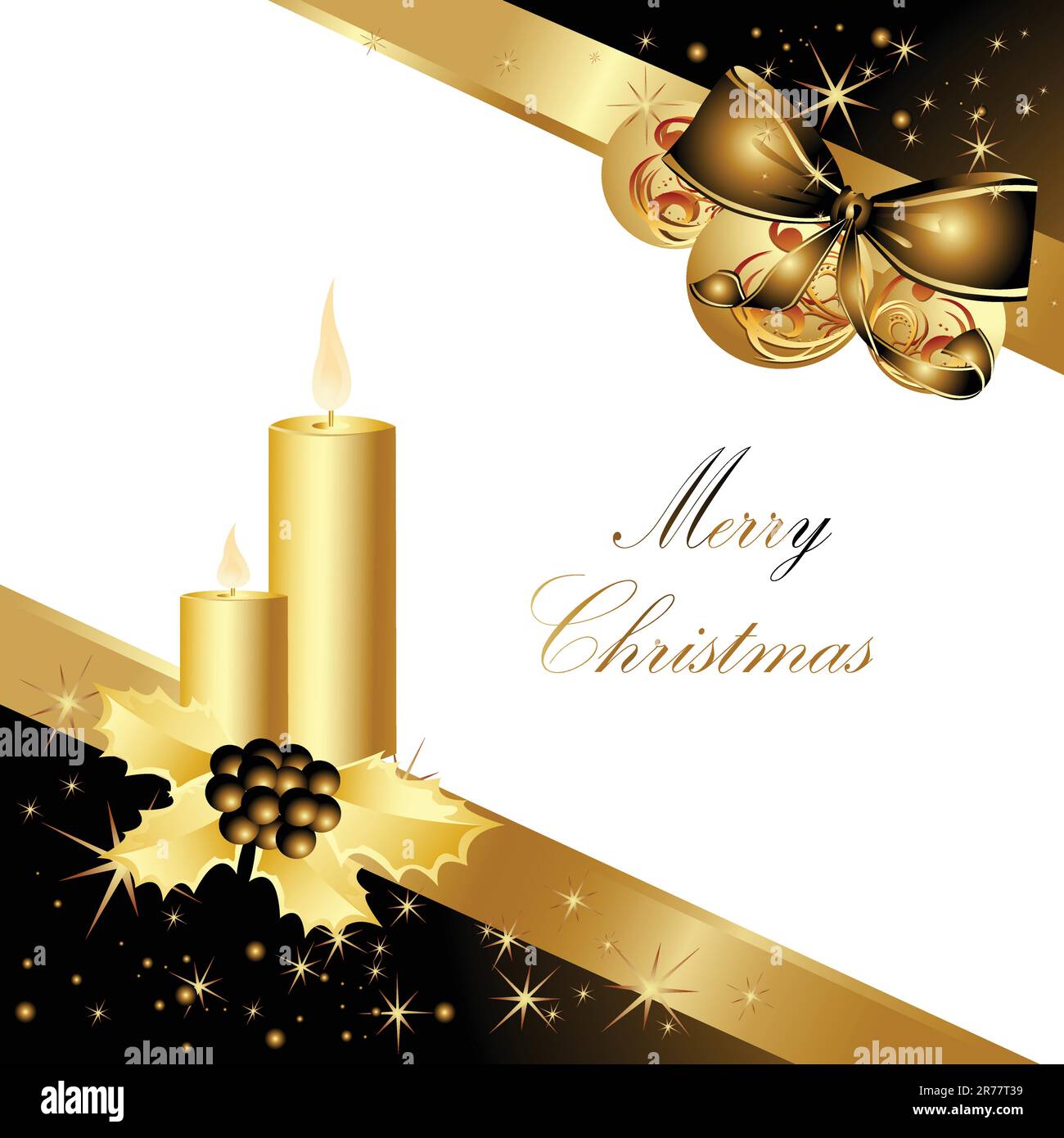 Christmas tree black and gold Stock Vector Image & Art - Alamy