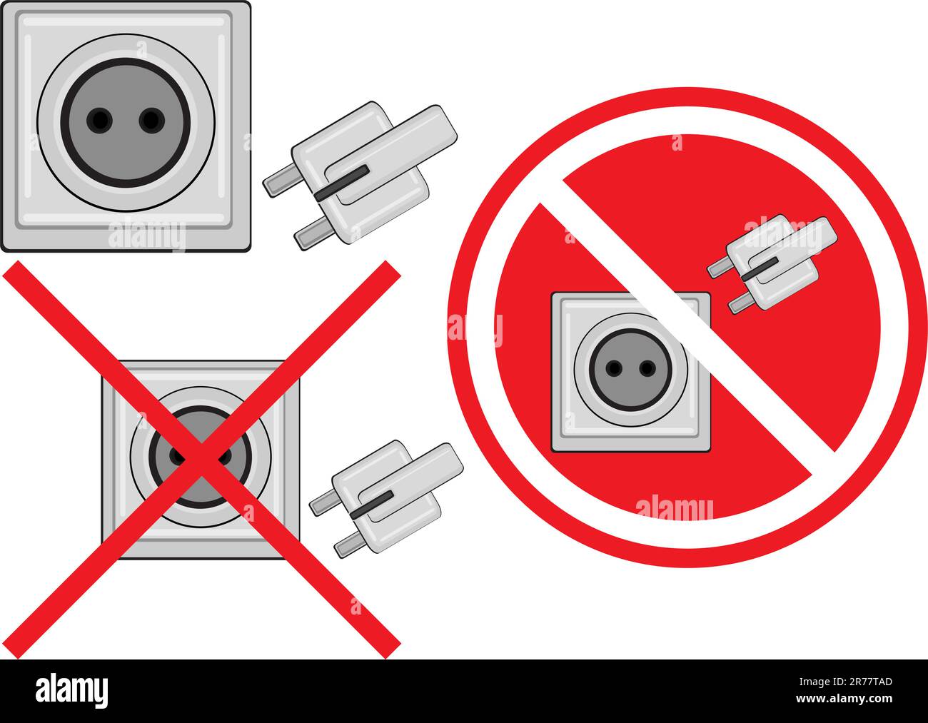 Illustration Set of plug and socket Stock Vector Image & Art - Alamy