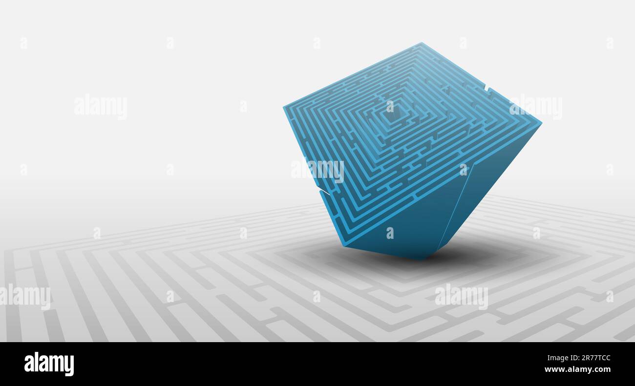 3D maze background, clip art illustration Stock Vector Image & Art - Alamy