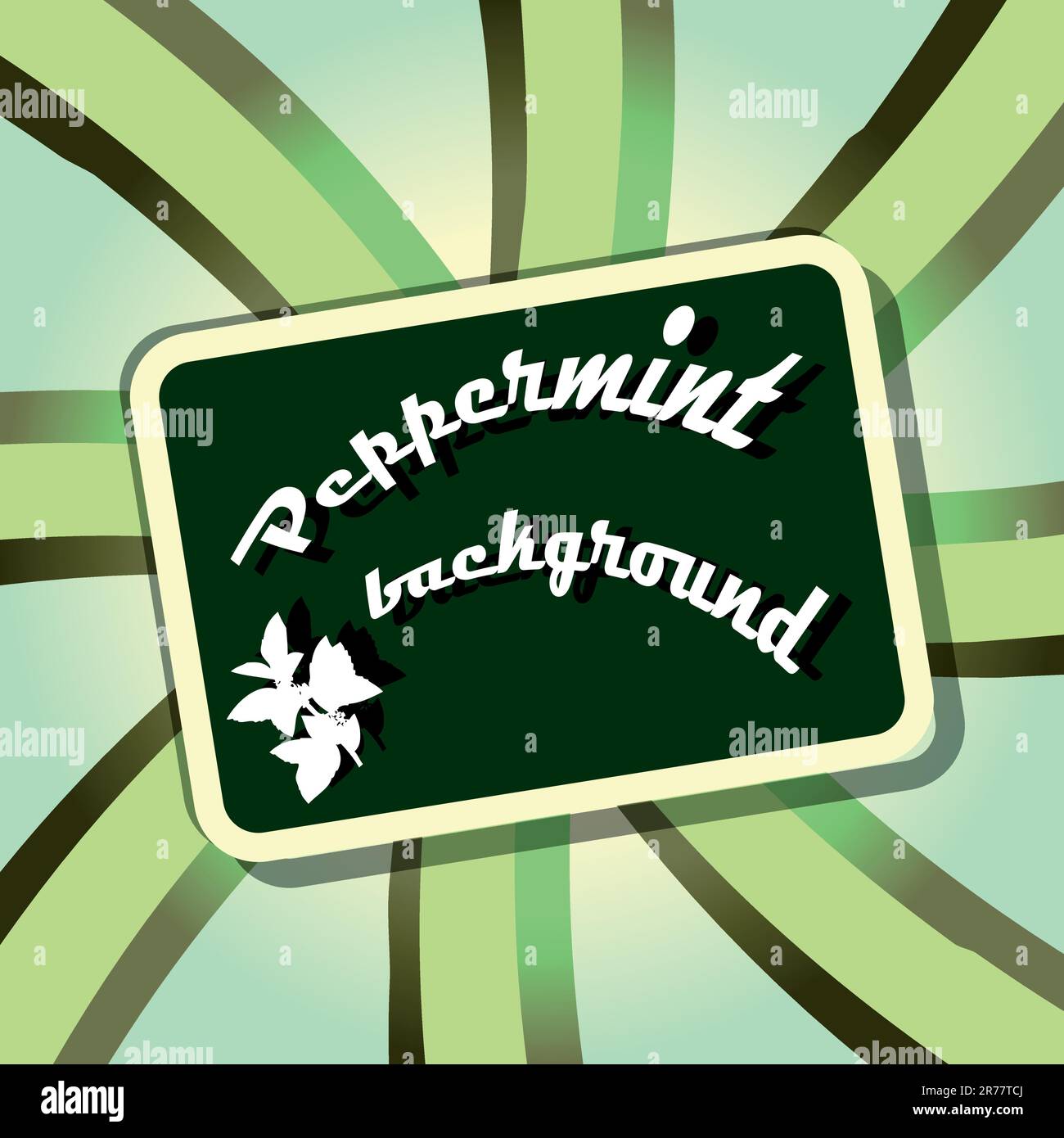 Fresh peppermint stripe background with label Stock Vector Image & Art ...