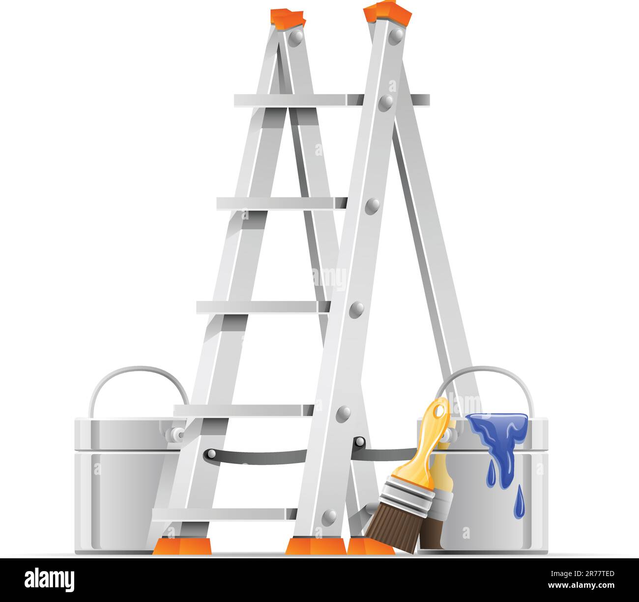 set painter tools vector illustration isolated on white background ...