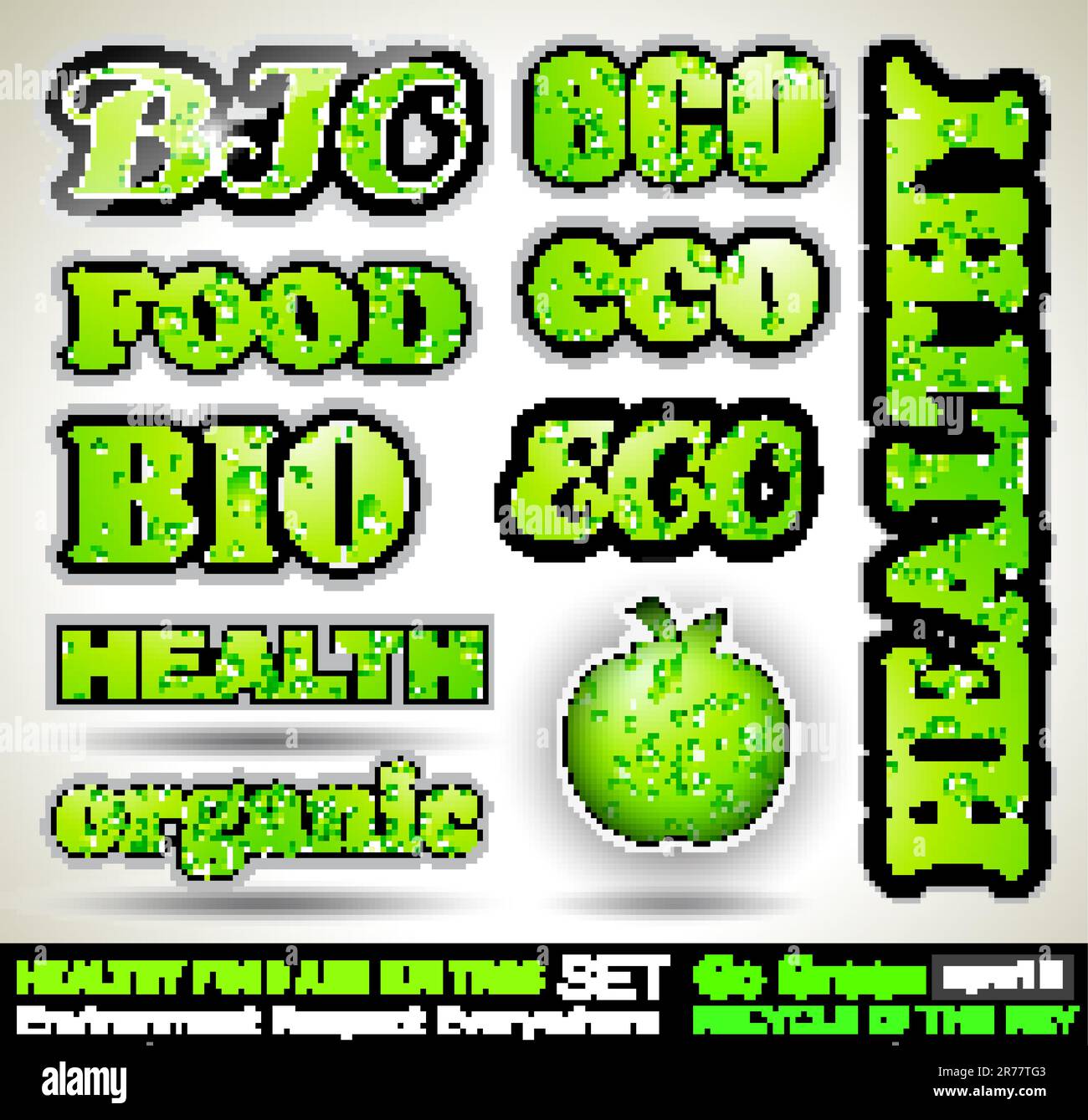 Bio tags or Stickers Collection with a lot of "Green" themed Stickers ...