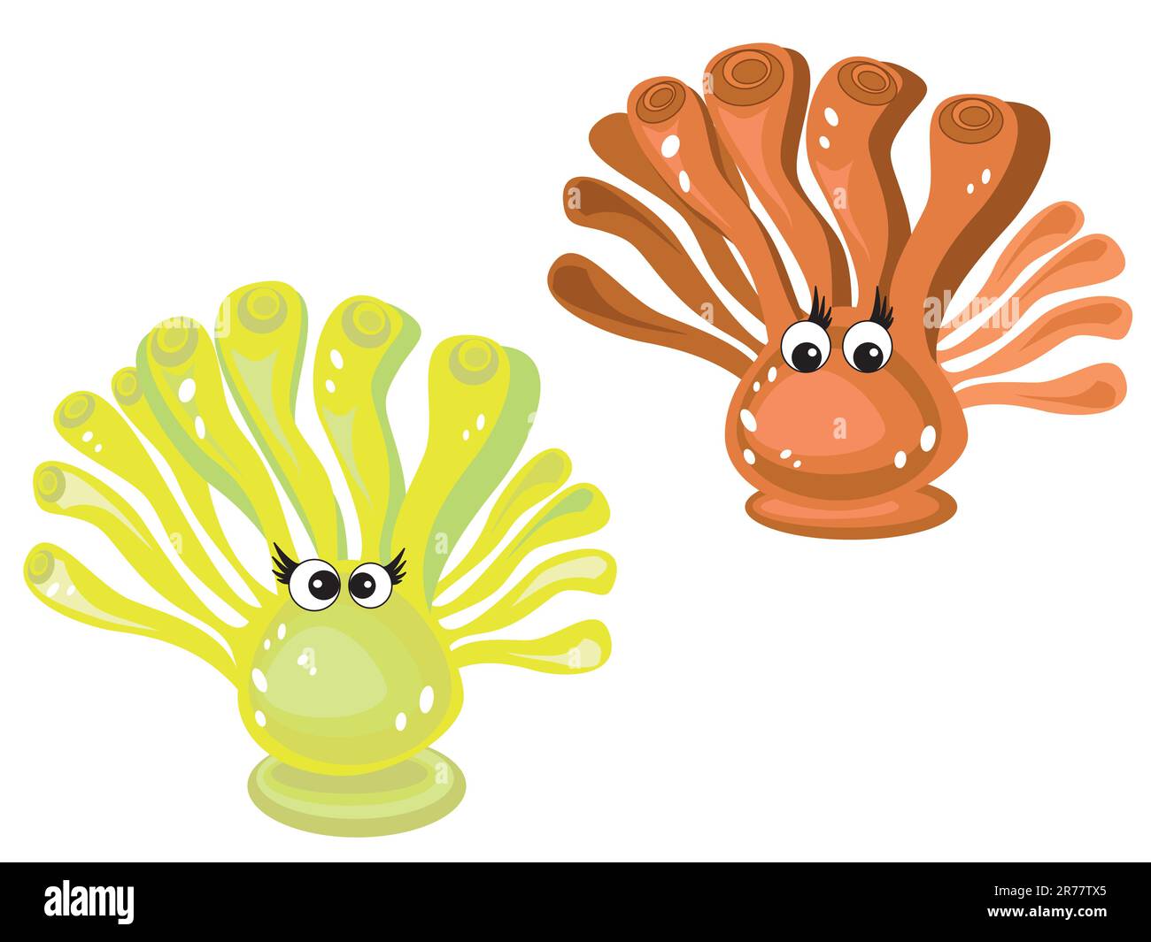 Cartoon sea anemone Cut Out Stock Images & Pictures - Alamy