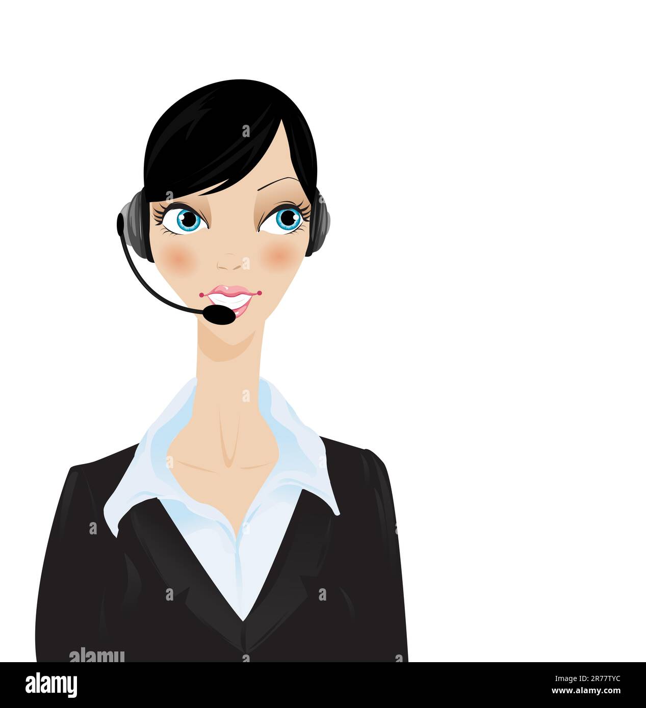 Caucasian woman business portrait Stock Vector Images - Alamy